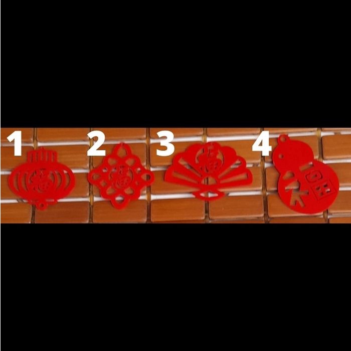 Jual Hang Tag Imlek AKRILIK MERAH - Lampion, Tali Rumbai Cina, Kipas ...