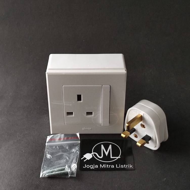 Jual STOP KONTAK AC SIMON E3 ( 1 SET ) | Shopee Indonesia
