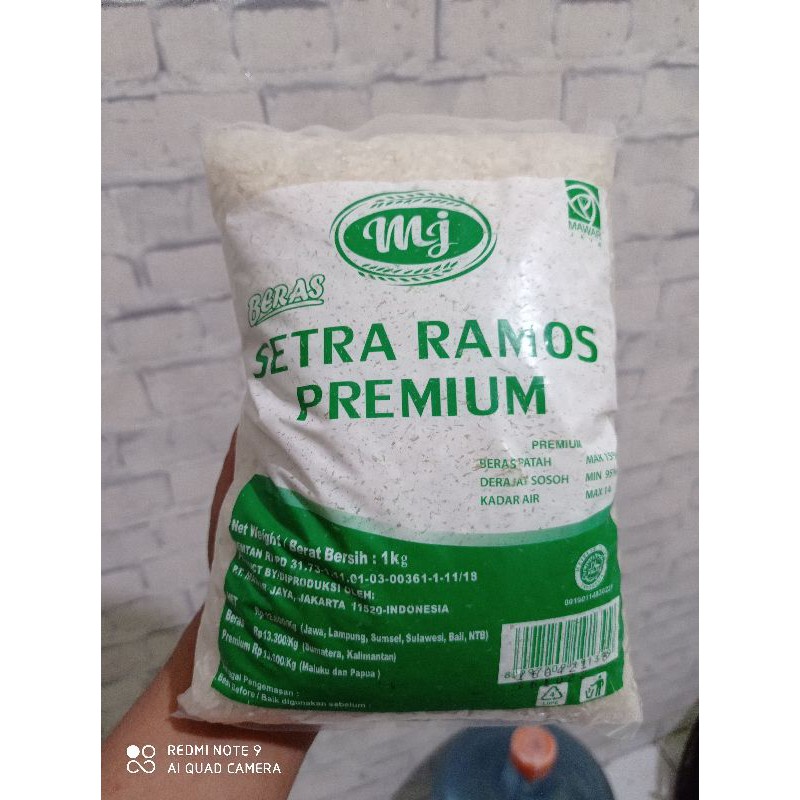 Jual beras premium setra ramos 1 kg kilo kilogram | Shopee Indonesia