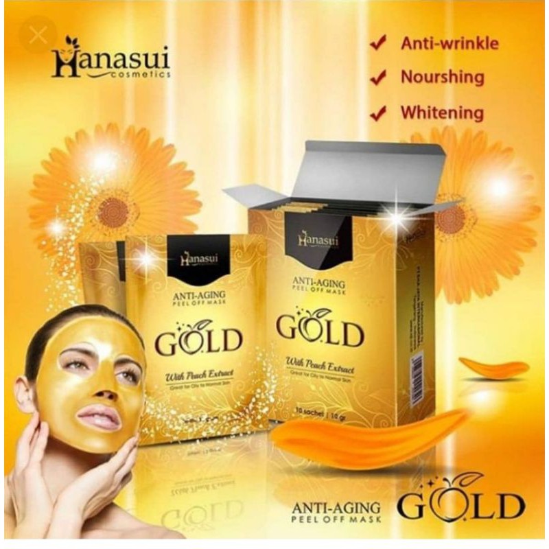 Jual Masker Gold Hanasui pack | Shopee Indonesia