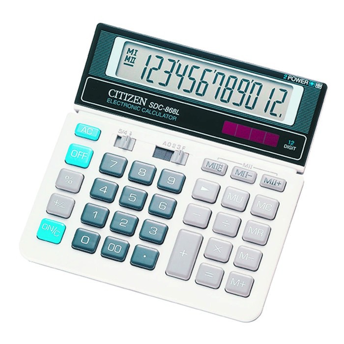 Jual Kalkulator Citizen Putih Calculator Original Multifungsi Ukuran ...