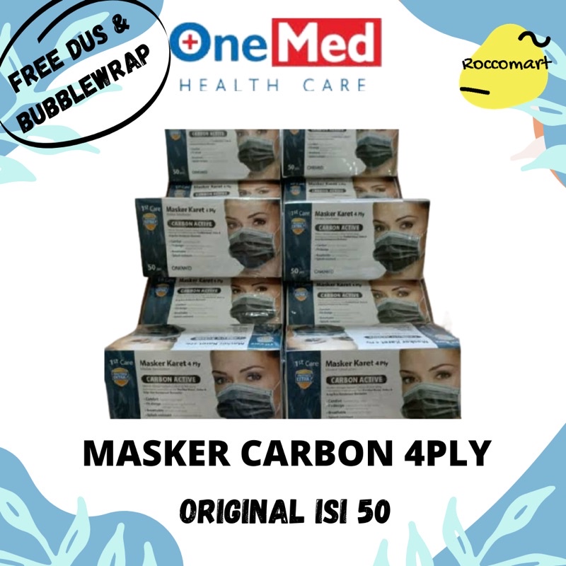 Jual ONEMED MASKER CARBON 4PLY | Shopee Indonesia