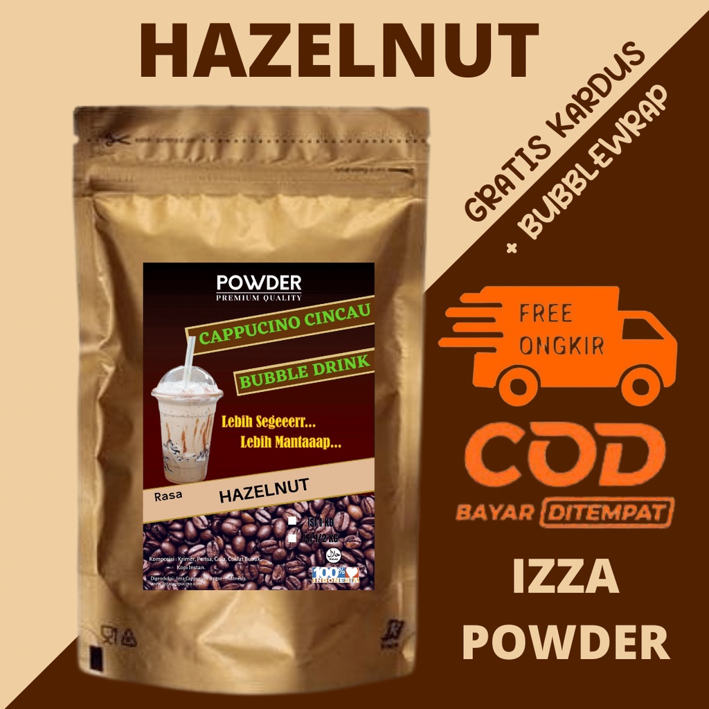 Jual 1 KG IZZA POWDER RASA HAZELNUT | BUBUK MINUMAN RASA | POWDER DRINK ...