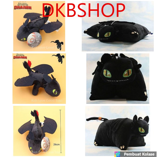 Jual Boneka Toothless 35cm Bantal Toothless 45cm Boneka Naga Boneka How ...