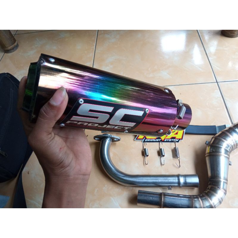 Jual Knalpot Racing SC project untuk beat, vario, mio, scoopy, genio, n ...