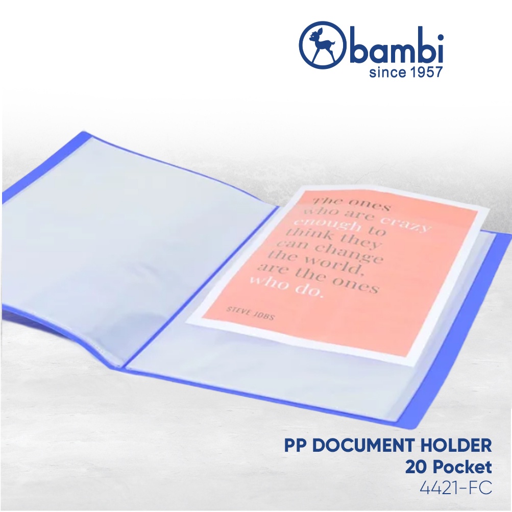 Jual Bambi Dokumen Folder Folio Isi 20 Pocket Tipe Document Holder ...