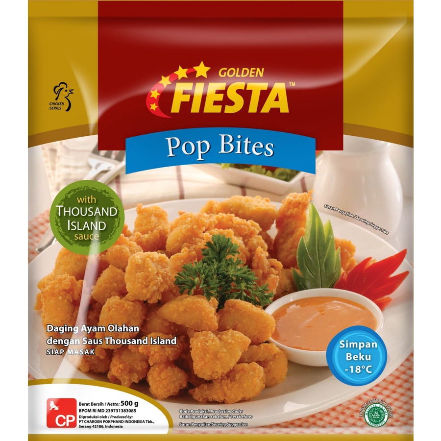 Jual CHICKEN POP BITES GOLDEN FIESTA 500GR WITH SAUS THOUSAND ISLAND ...