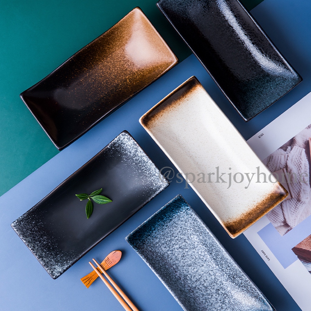 Jual INARI PLATE - Japanese ceramic long plate piring sushi keramik ...