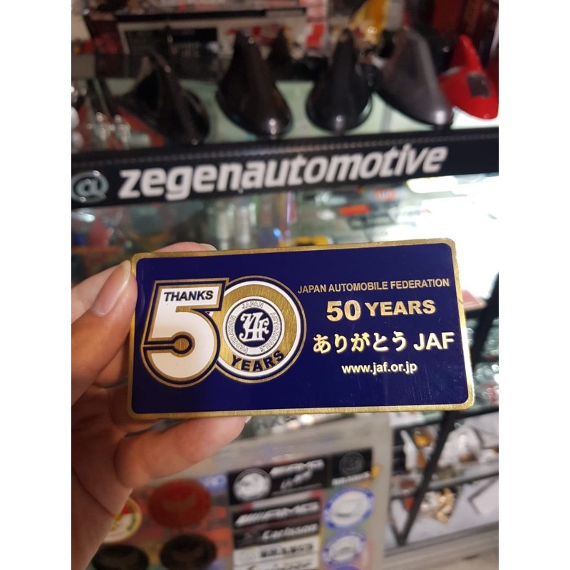 Jual Emblem plat jaf 50 years japan automobile federation | Shopee Indonesia