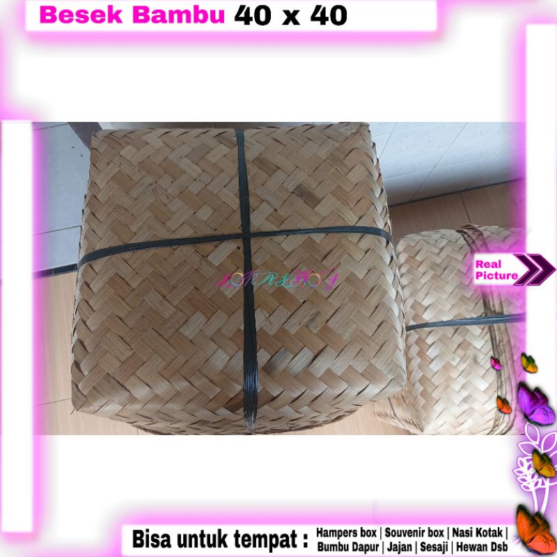 Jual Besek bambu 40x40 Besek Jumbo | Tempat Hasil Kebun | Tempat Hewan ...