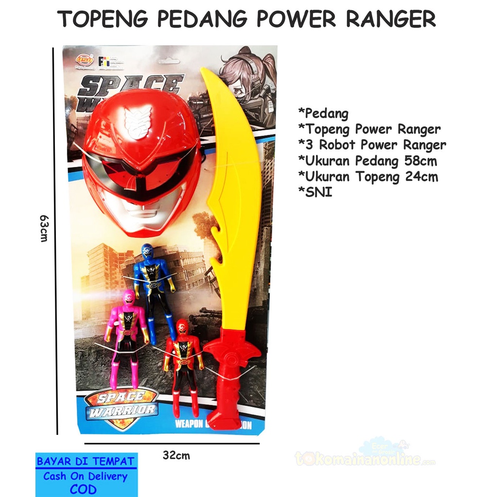 Jual TOPENG PEDANG POWER RANGER-F1617 SET PEDANG DAN TOPENG INCLUDE 3PC ...