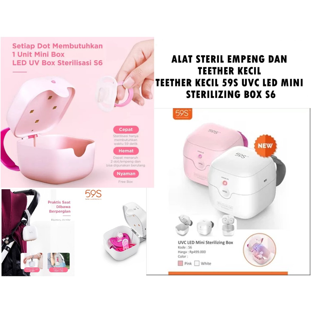 Jual STERIL EMPENG TEETHER KECIL 59S UVC LED MINI STERILIZING BOX S6 ...