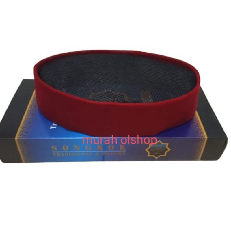 Jual Peci Kopiah Kopyah Songkok Bludru Merah Betawi Full AC Tinggi ...
