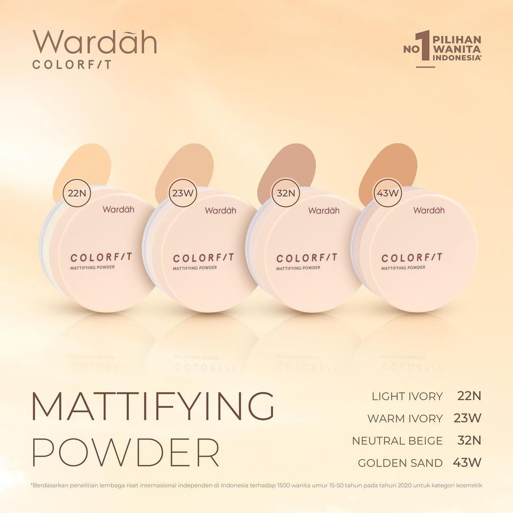Jual Wardah Colorfit Mattifying Powder UV A/B Protection Loose Powder ...