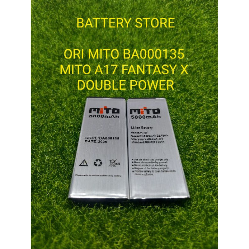 Jual BATERAI BATTERY BATRE BATREI BAT ORI MITO BA000135 MITO A17 FANTASY X MITO BA00135 DOUBLE ...