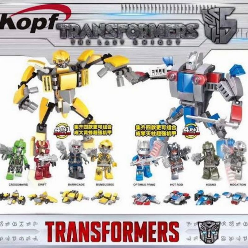 Jual Lego Block Transformers Optimus Prime vs Bumblebee 8 in 1 | Shopee ...