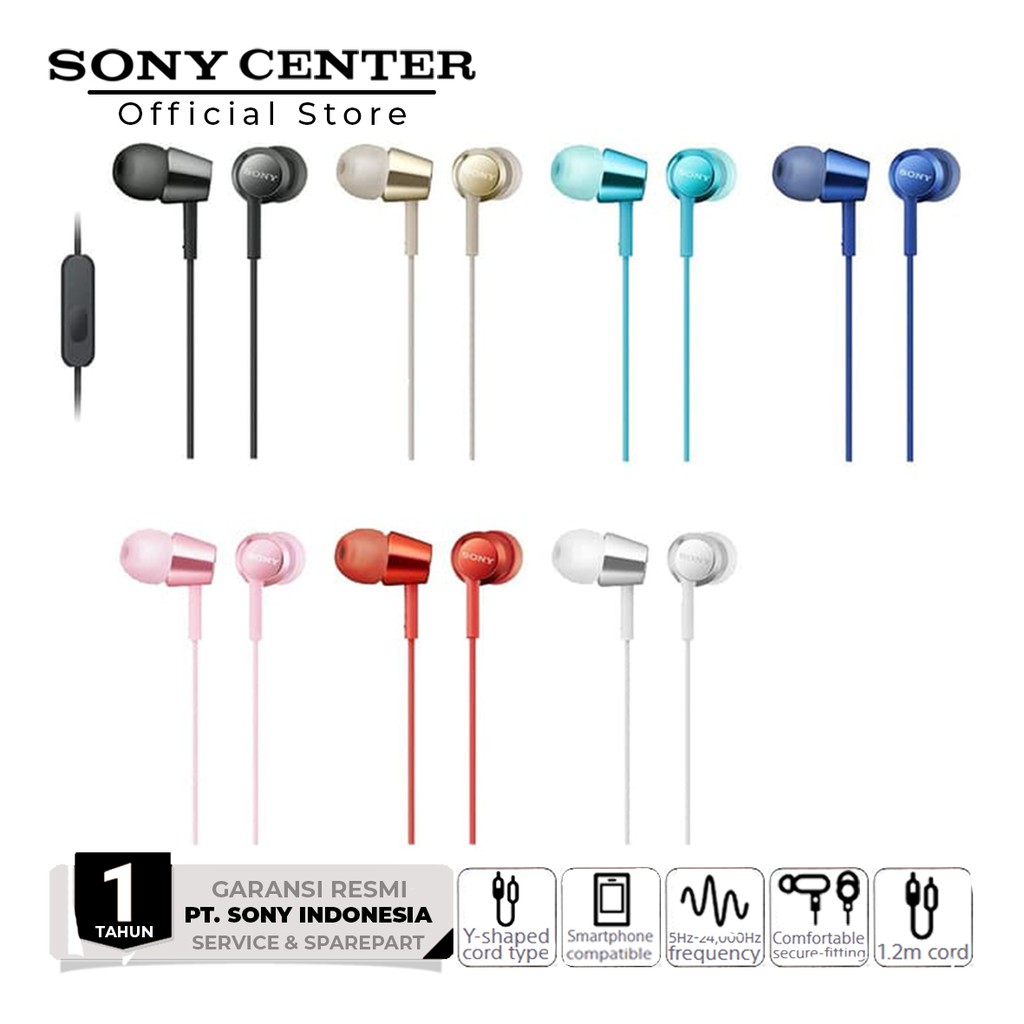 Jual SONY MDR-EX155AP In-Ear Headphone / MDR EX155AP / MDREX155AP ...
