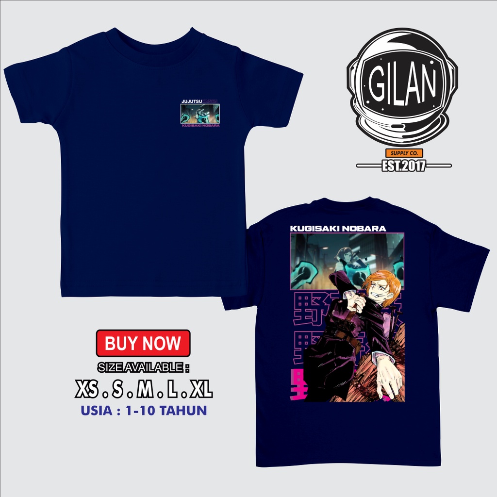 Jual SAKAZUKI Kaos Baju Anak KUGISAKI NOBARA JUJUTSU KAISEN Kaos Anime ... Jual SAKAZUKI Kaos Baju Anak KUGISAKI NOBARA JUJUTSU KAISEN Kaos Anime ...