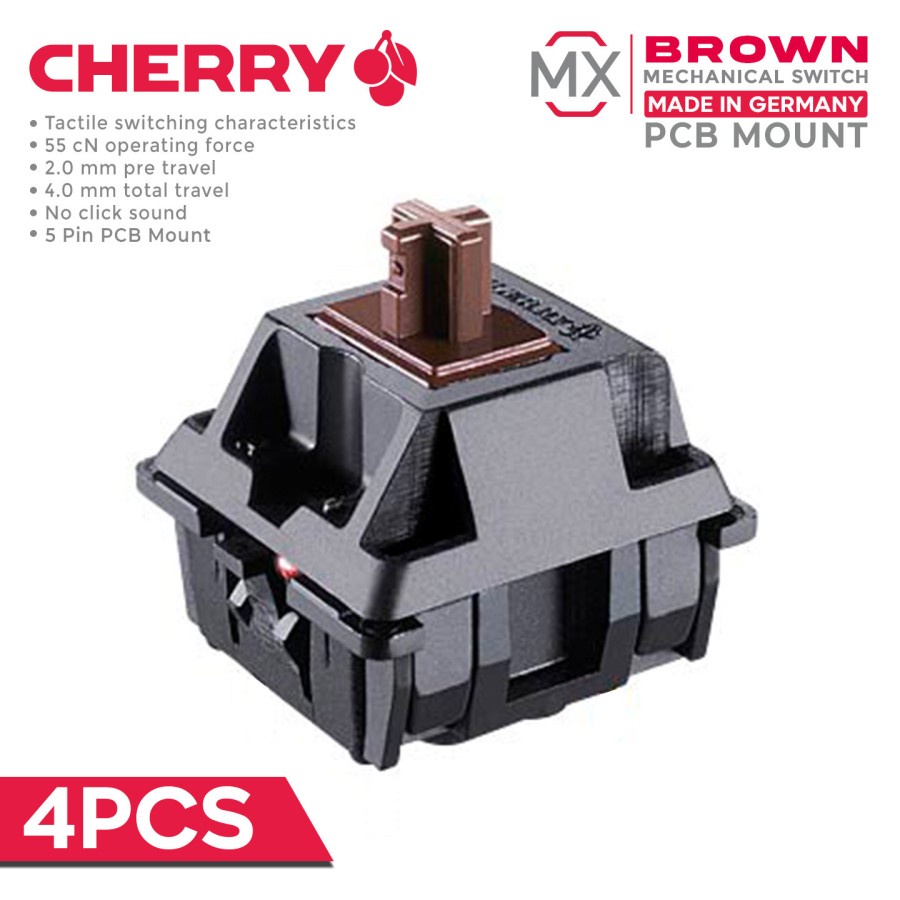Jual CHERRY MX SWITCH PCB MOUNT 5 PIN NO BACK LIGHT | Shopee Indonesia