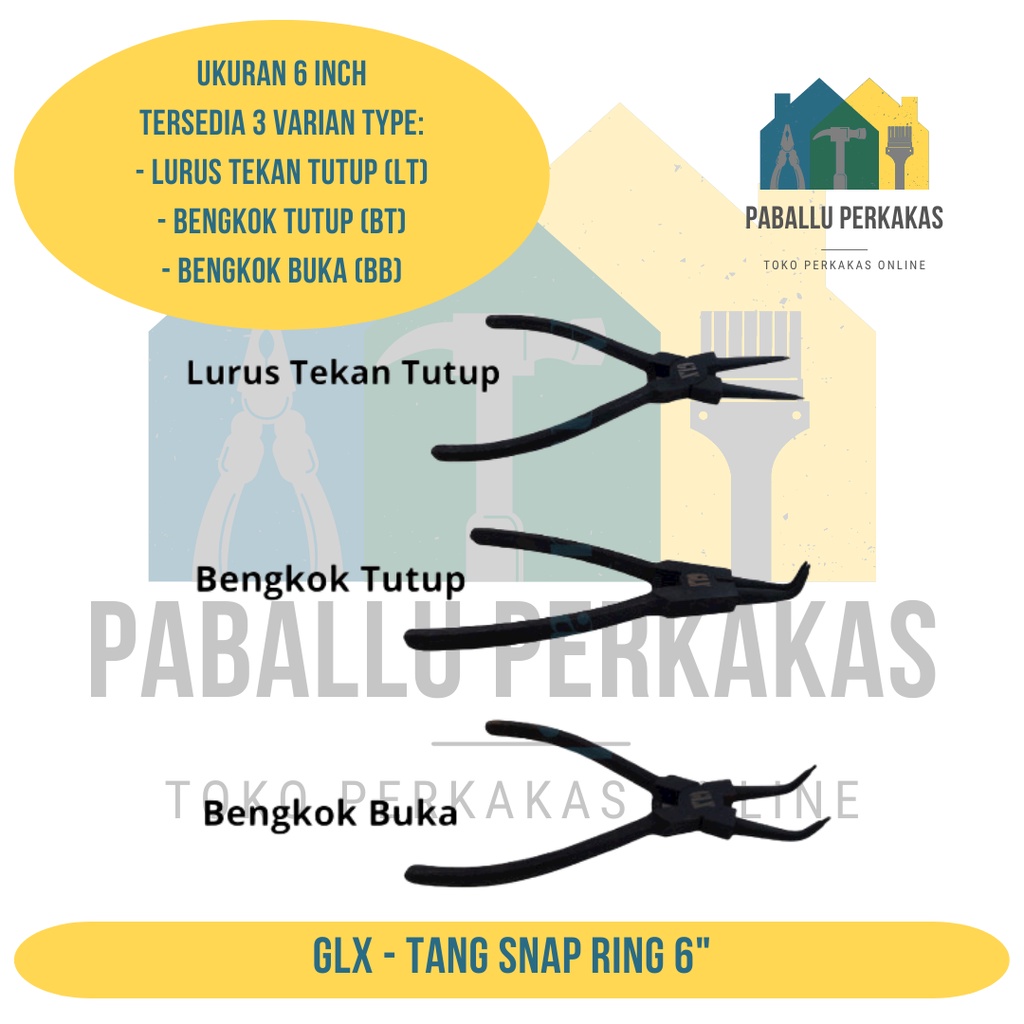 Jual Tang Snap Ring 6" inch GLX / Tang Circlip / Snaring Pliers / Tang ...