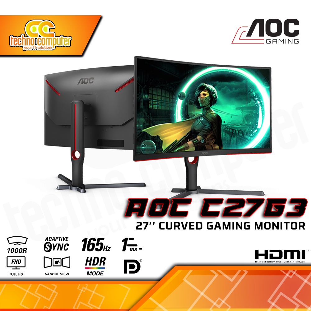 Jual MONITOR AOC C27G3 Curved Gaming Monitor - 27 inch, FHD (1920 x ...
