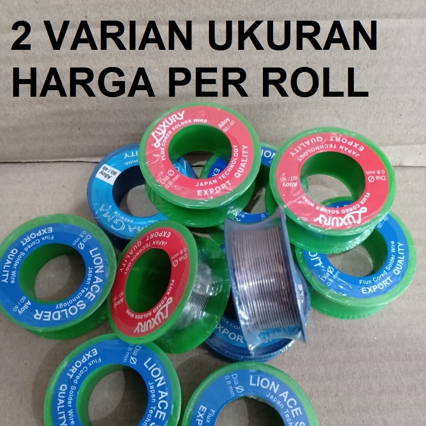 Jual Timah Solder Per 1 Roll (Varian 2 meter - 5 meter dan 10 Meter ...