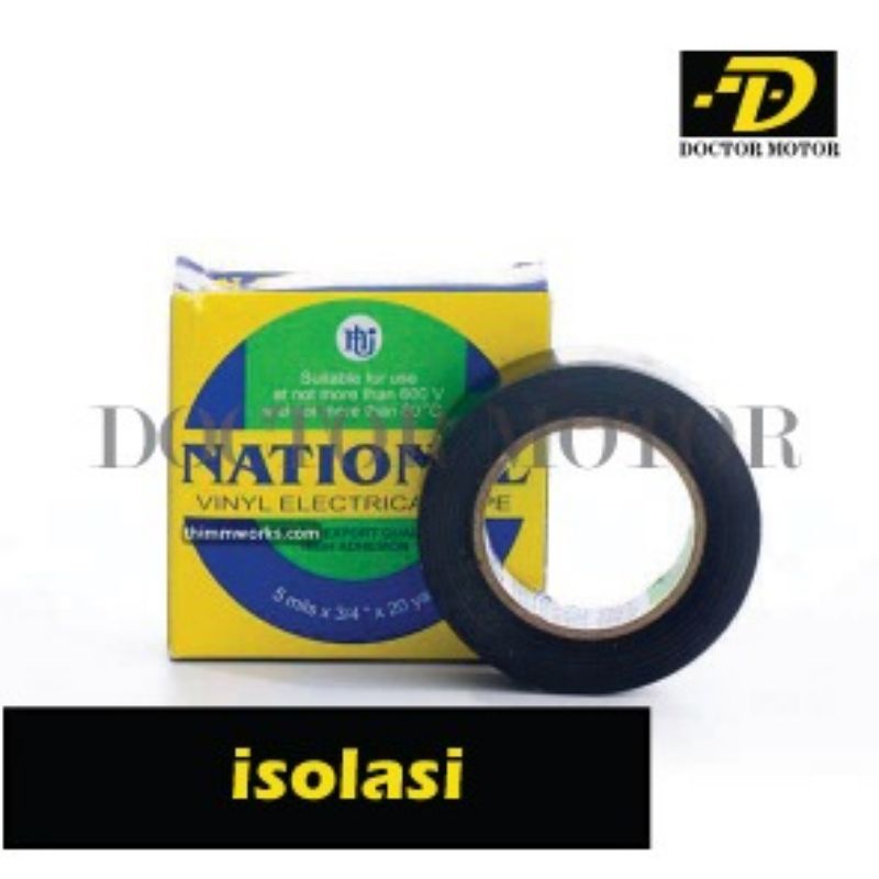 Jual Isolasi PVC Listrik NASIONAL (Electrical Tape) 6 yard | Shopee ...