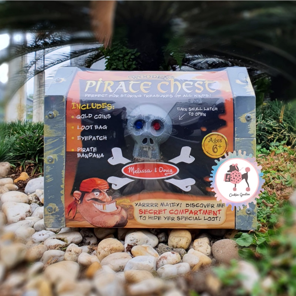 Jual Melissa & Doug Wooden Pirate Chest Pretend Playset | Shopee Indonesia