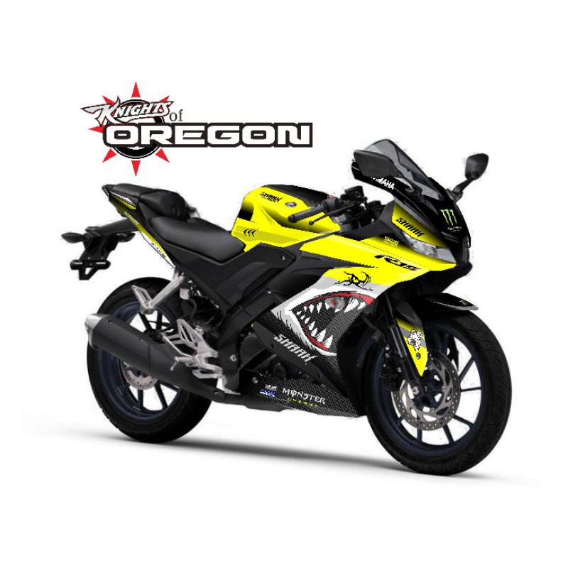 Jual DECAL STRIPING STIKER YAMAHA R15 V3 KUNING SHARK INVADER | Shopee ...
