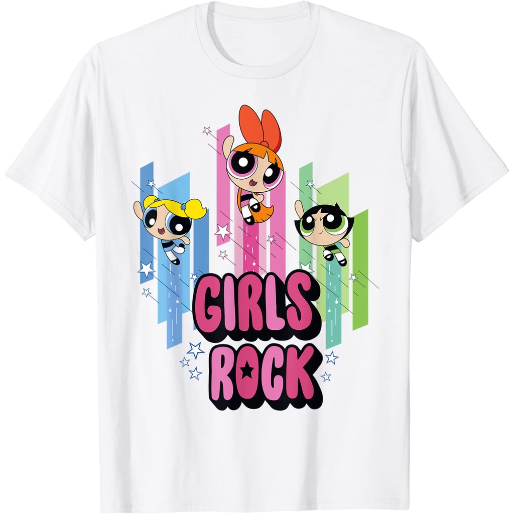 Jual Baju Dewasa CN The Powerpuff Girls Rock T-Shirt | Shopee Indonesia