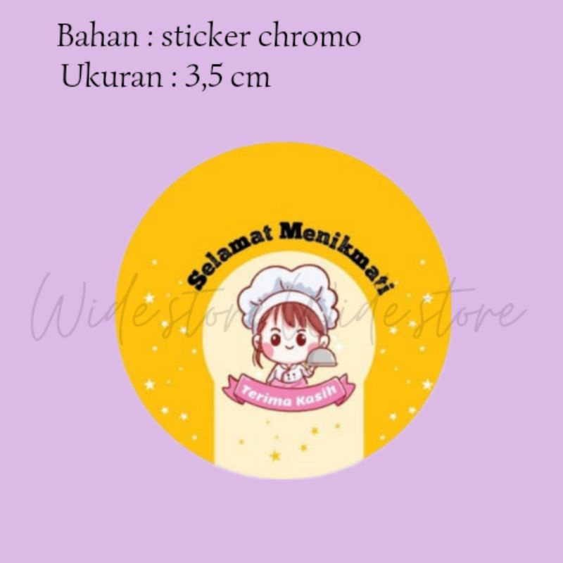 Jual Stiker selamat menikmati | stiker label makanan | stiker ukuran 3 ...