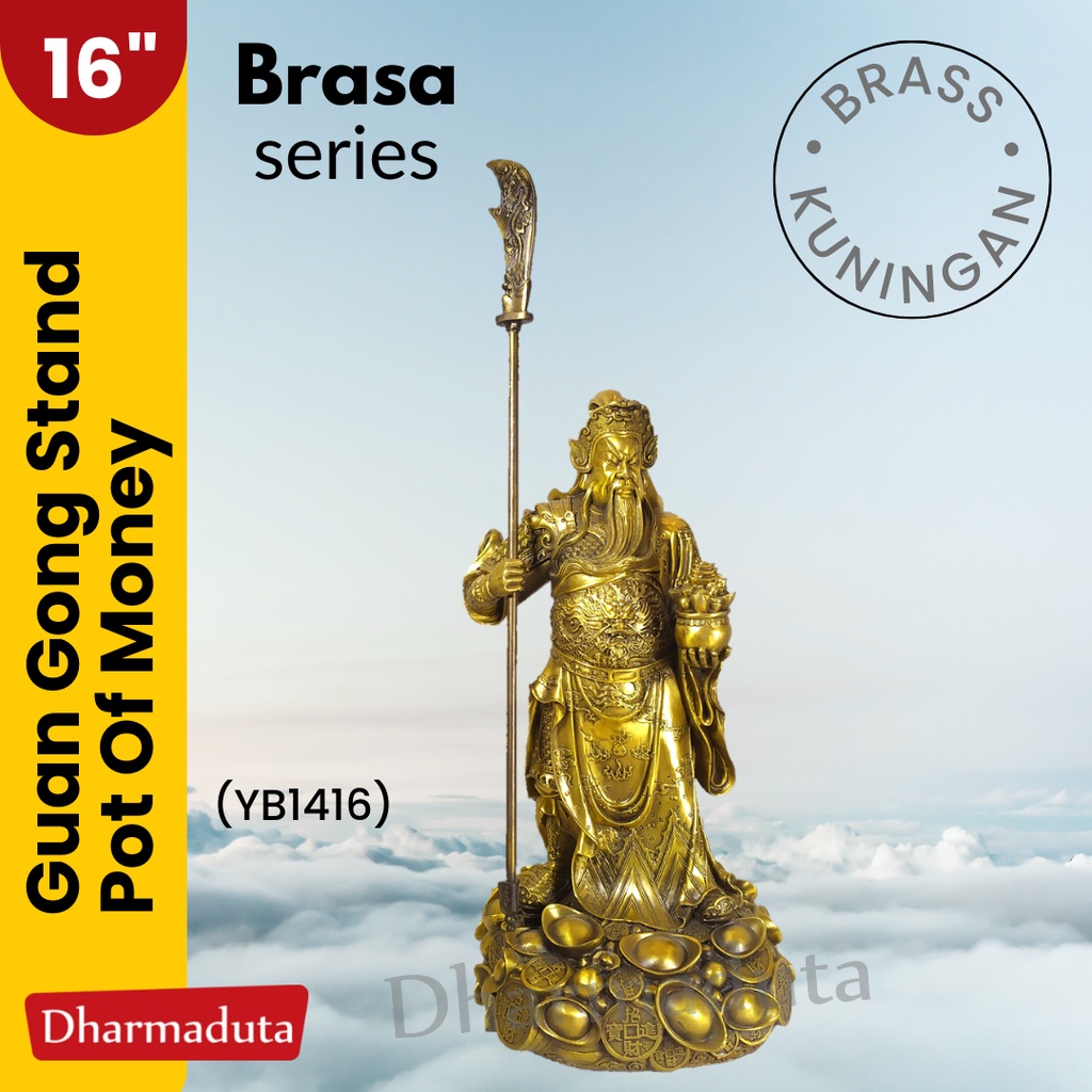 Jual Brasa Guangong pot of money 16in Brass,kuningan Kwan Kong-Rupang ...