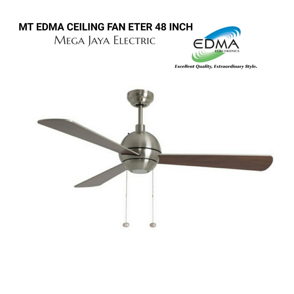 Jual MT EDMA CEILING FAN ETER 48 INCH / KIPAS LAMPU AC MOTOR | Shopee Indonesia