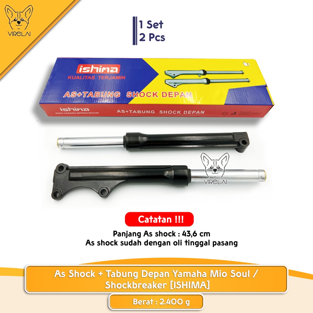 Jual As Shock / As Sok + Tabung Depan Yamaha Mio Soul / Shockbreaker [ISHIMA] | Shopee Indonesia