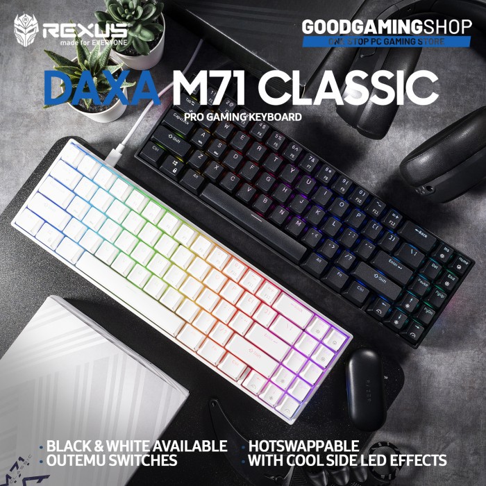 Jual Rexus DAXA M71 Classic - Gaming Keyboard | Shopee Indonesia