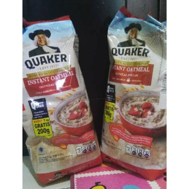 Jual Quaker oat instan / quick cook oatmeal 800gr exp 2023 | Shopee ...
