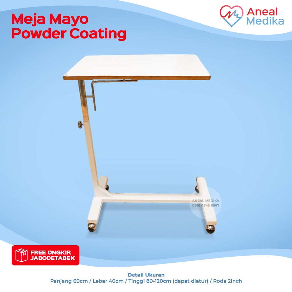 Jual Meja Mayo - Meja Makan Pasien - Over Bed Table - Meja Makan ...