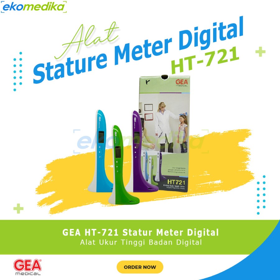 Jual GEA wireless Body Height Meter HT 721/ Alat Ukur Tinggi Badan ...