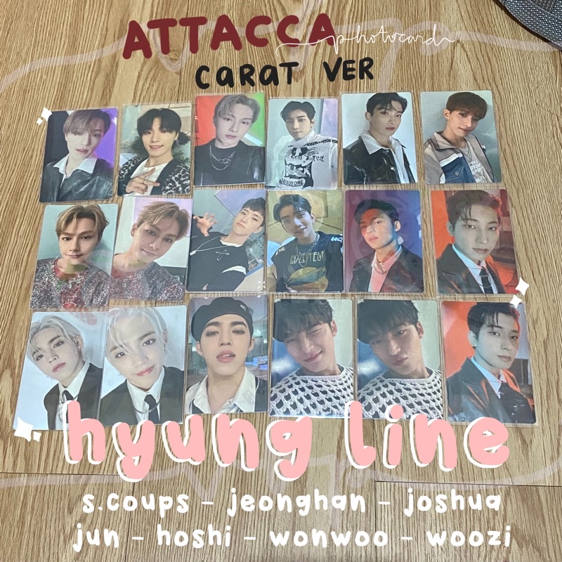 Jual SEVENTEEN ATTACCA CARAT VERSION PHOTOCARD HYUNG LINE SCOUPS JEONGHAN JOSHUA JUN HOSHI ...