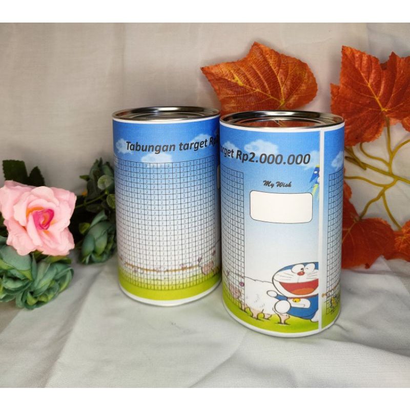 Jual tabungan target Doraemon 2jt 2k- celengan viral tiktok- celengan ...