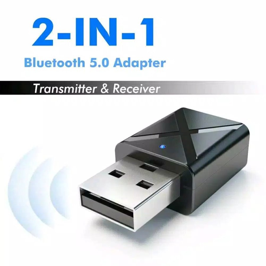 Jual Bluetooth transmitter reciever 5.0 wireless 2 in 1 TX RX audio ...
