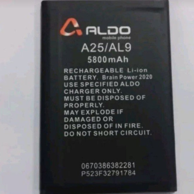 Jual Baterai Batre Aldo A25 AL9 Original Battery | Shopee Indonesia