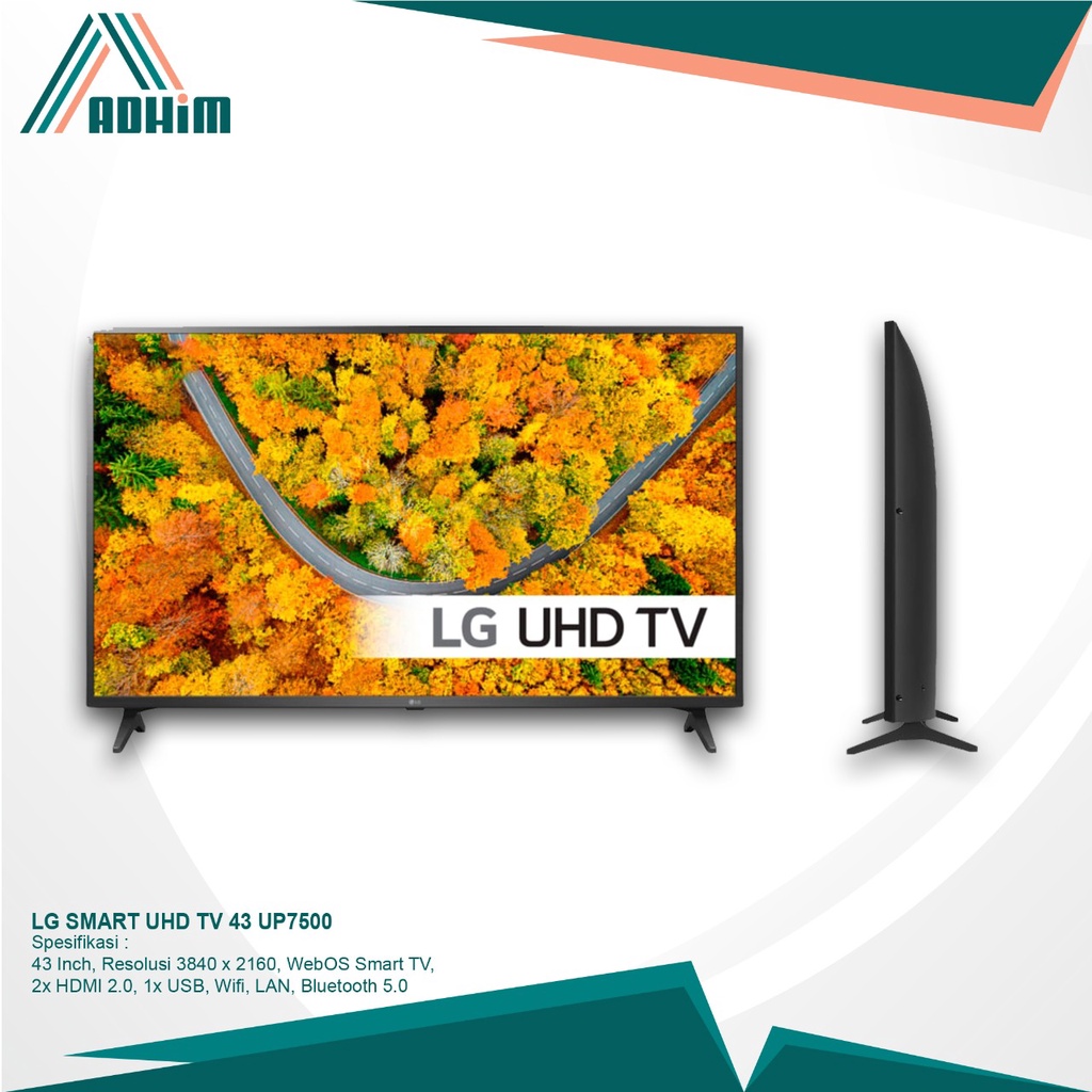 Jual LG SMART UHD TV 43INCH UP7500 LG 43UQ7500PSF UHD 4K Smart TV PLATFORM | Shopee Indonesia