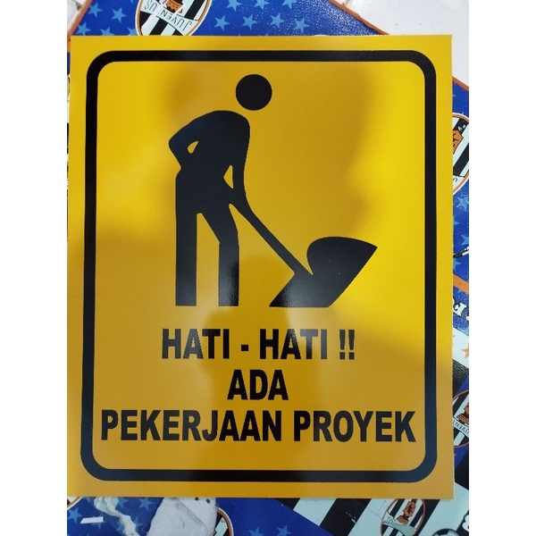 Jual PLAT RAMBU HATI-HATI ADA PROYEK PEKERJAAN ukuran 40×60cm | Shopee ...