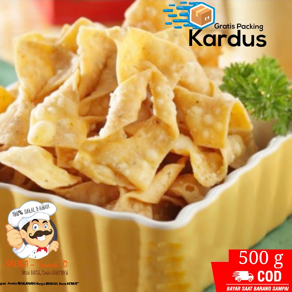 Jual PANGSIT BAWANG 500g Keripik Kulit Pangsit RENYAH DAN GURIH ...