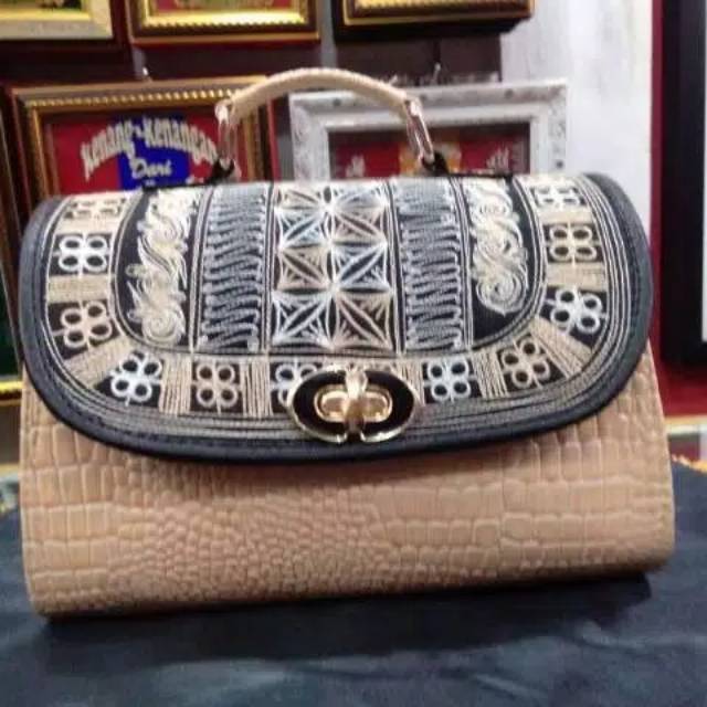 Jual Tas Aceh Motif Kain Songket Aceh + tali selempang | Shopee Indonesia