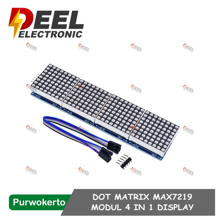 Jual DOT MATRIX MAX7219 MODUL 4 IN 1 DISPLAY 4 X MAX7219 DOT MATRIX ...