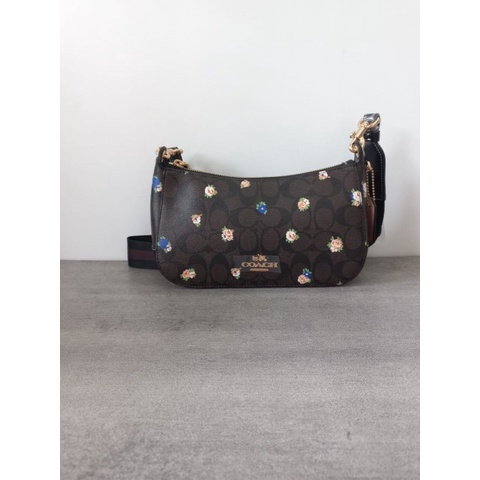 Jual TAS COACH JES BAGUETTE IN SIGNATURE CANVAS WITH VINTAGE MINI ROSE ...