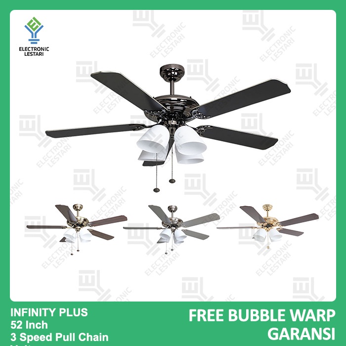 Jual Kipas Angin EDMA INFINITY PLUS 52 Inch Gantung Plafon Pull Chain ...