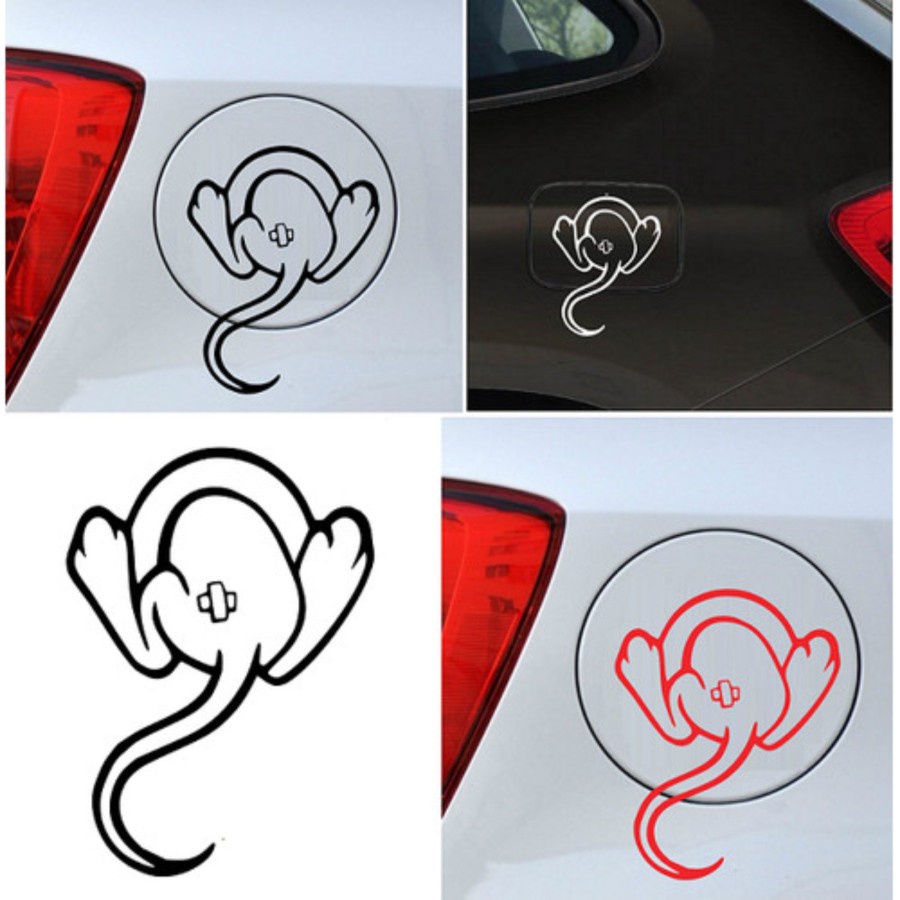 Jual STIKER MOUSE TERJEPIT CUTTING STICKER TUTUP TANGKI MOBIL TIKUS ...